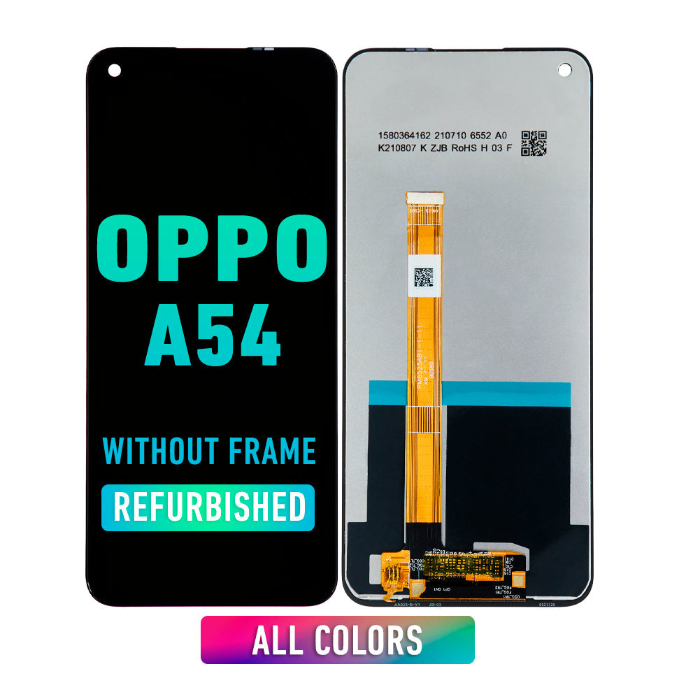 Oppo A54 LCD Screen Assembly Replacement Without Frame (Refurbished)